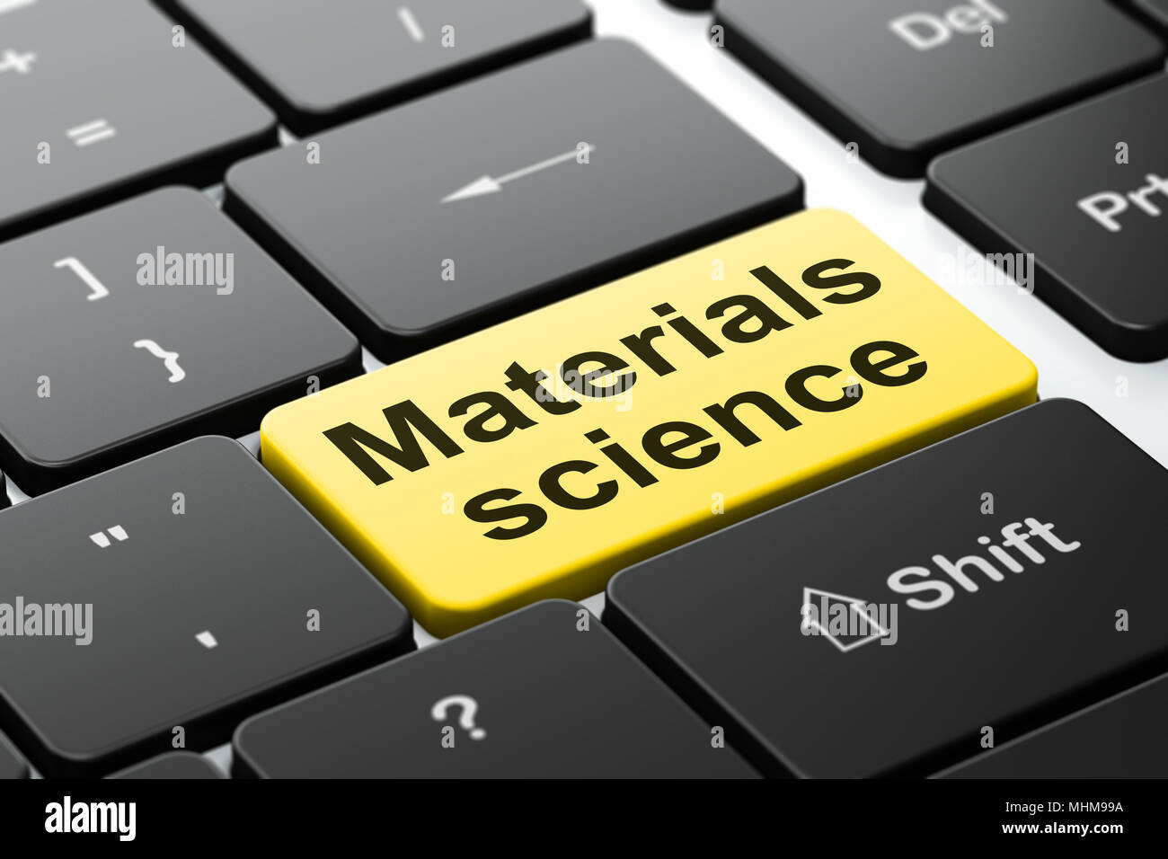 Science concept: Materials Science on computer keyboard background ...