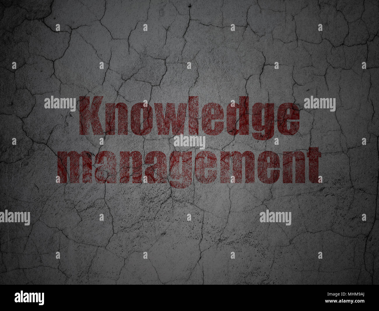 Education concept: Knowledge Management on grunge wall background Stock ...