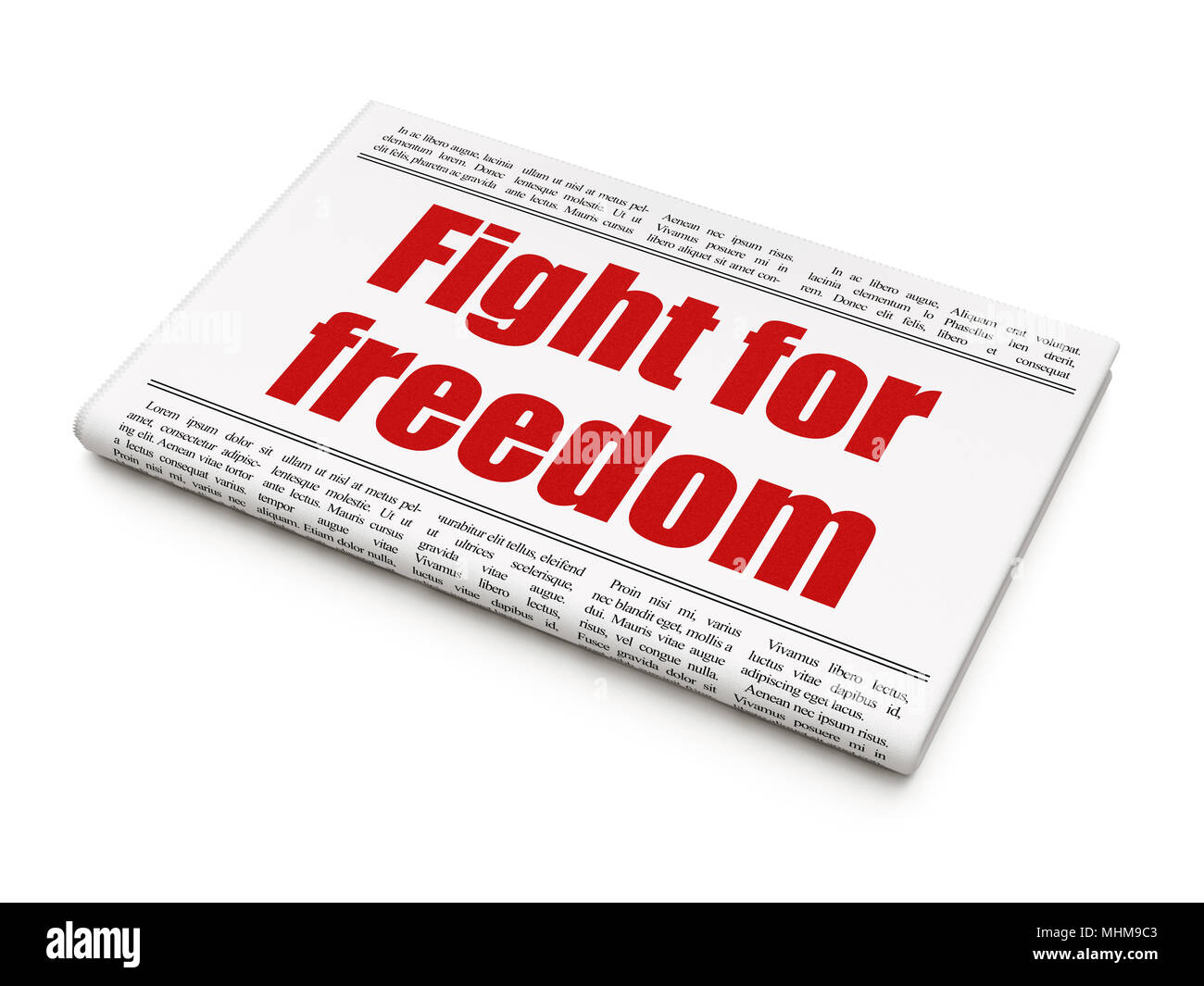 Politics concept: newspaper headline Fight For Freedom Stock Photo - Alamy