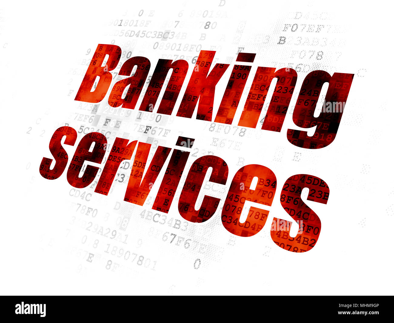 Banking concept: Banking Services on Digital background Stock Photo - Alamy