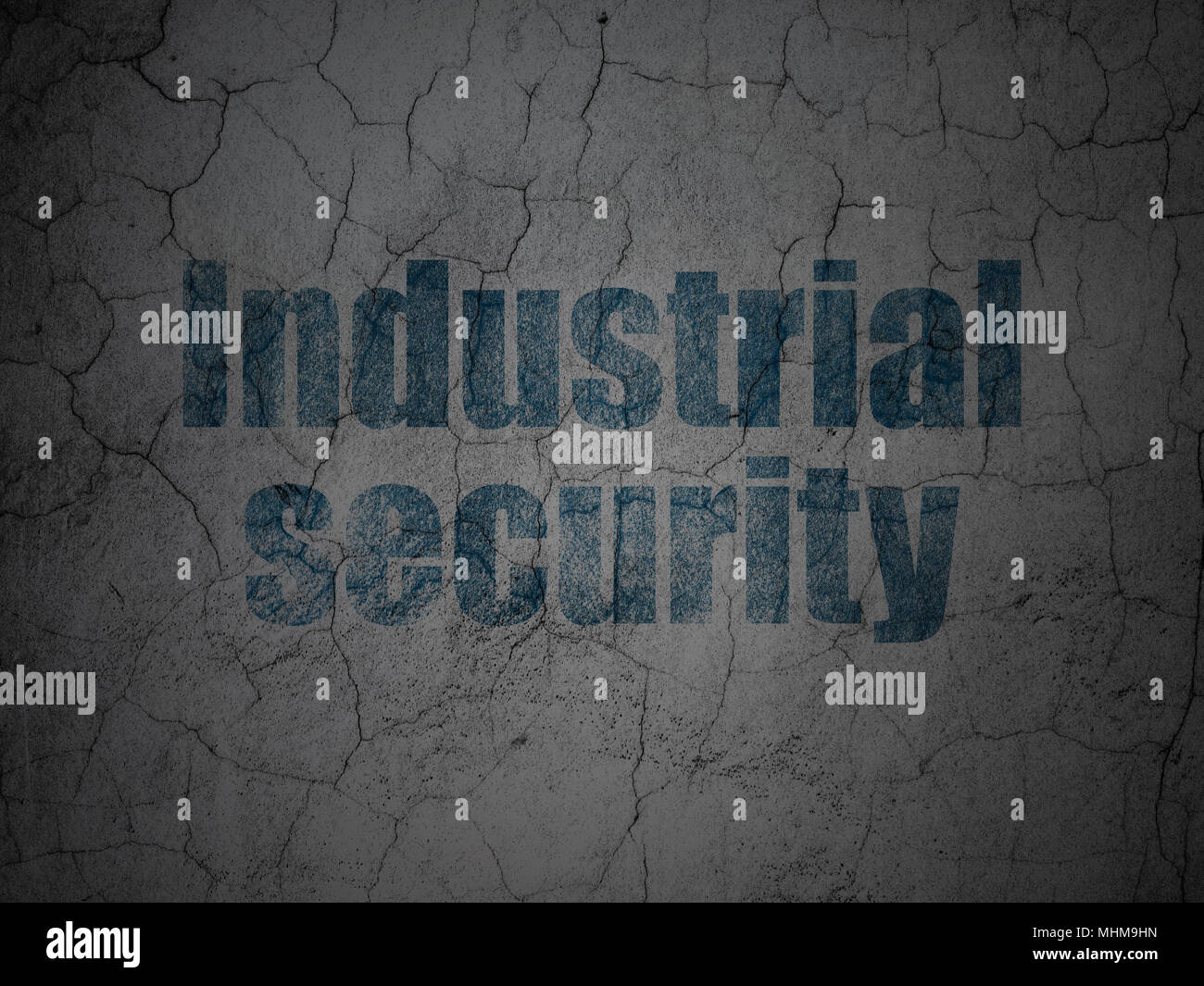 Security concept: Industrial Security on grunge wall background Stock ...