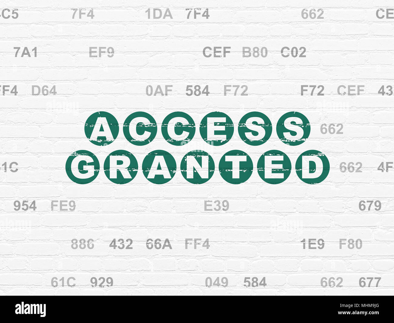 Security concept: Access Granted on wall background Stock Photo - Alamy