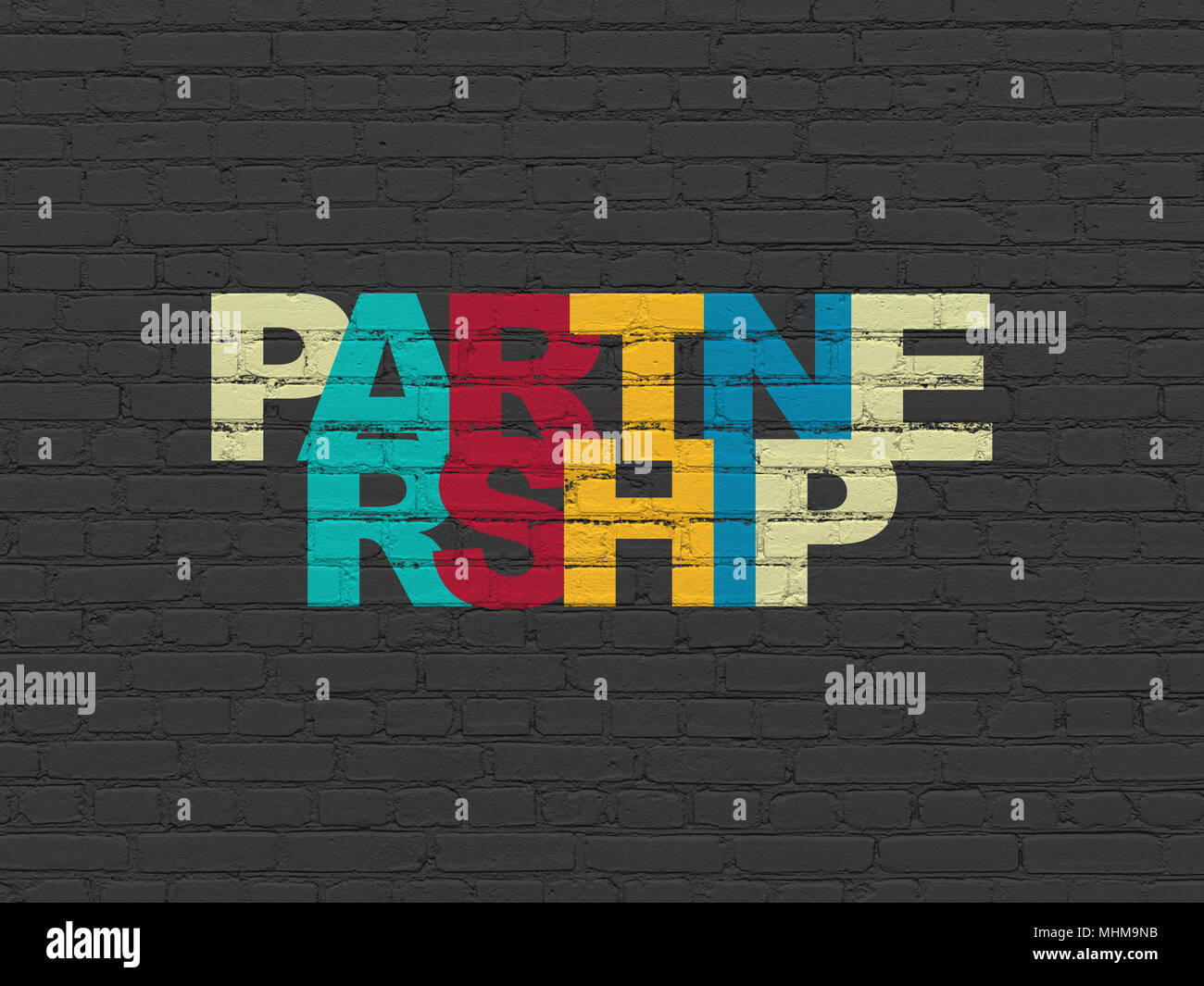 Business concept: Partnership on wall background Stock Photo - Alamy