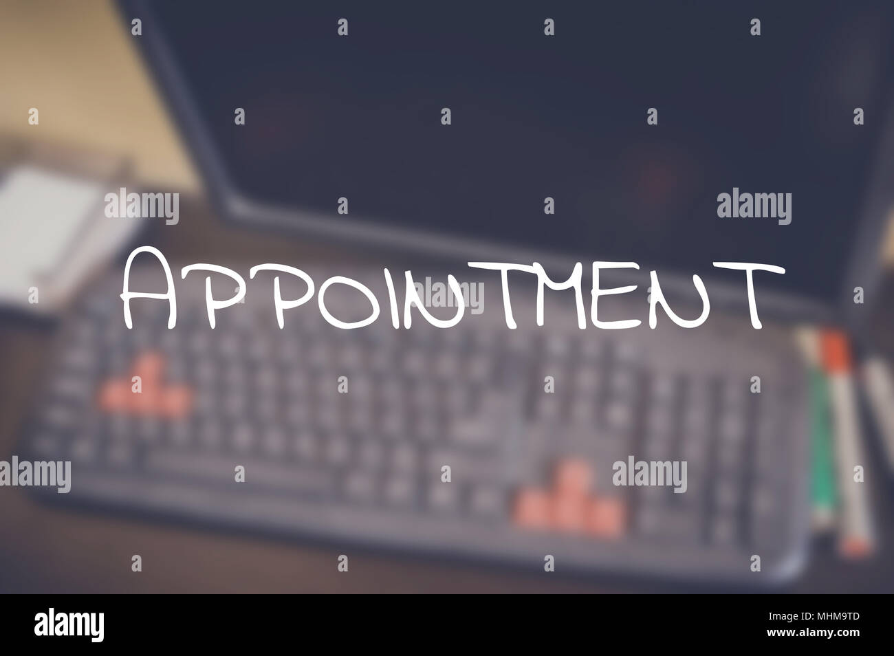 Appointment word with business blurring background Stock Photo - Alamy