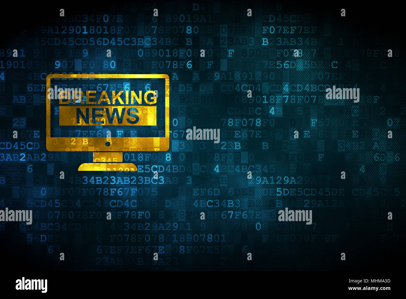 News concept: Breaking News On Screen on digital background Stock Photo ...