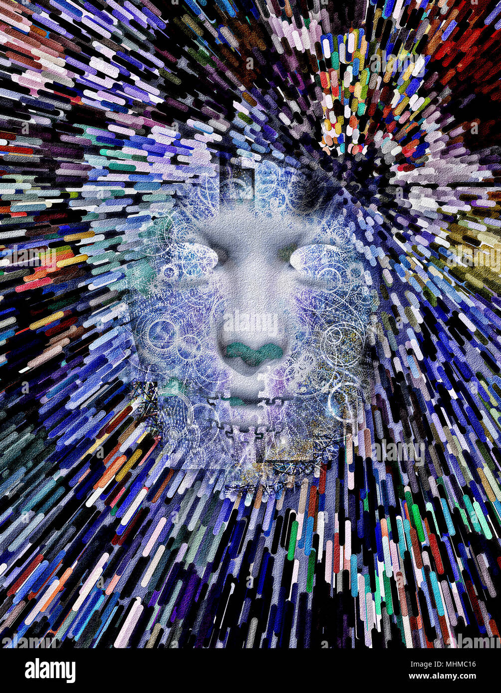 Mythical Face Abstract Stock Photo - Alamy