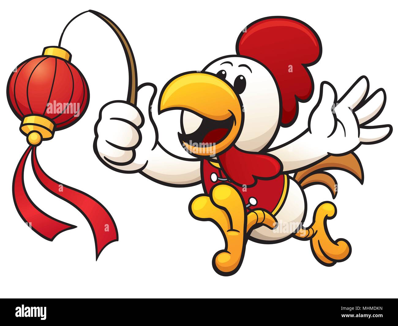 Vector illustration of Cartoon Rooster Stock Vector Image & Art - Alamy