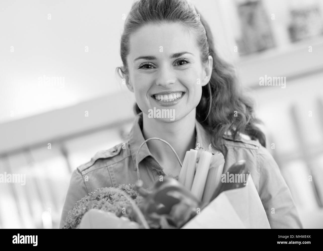 Happy consumer Black and White Stock Photos & Images - Alamy