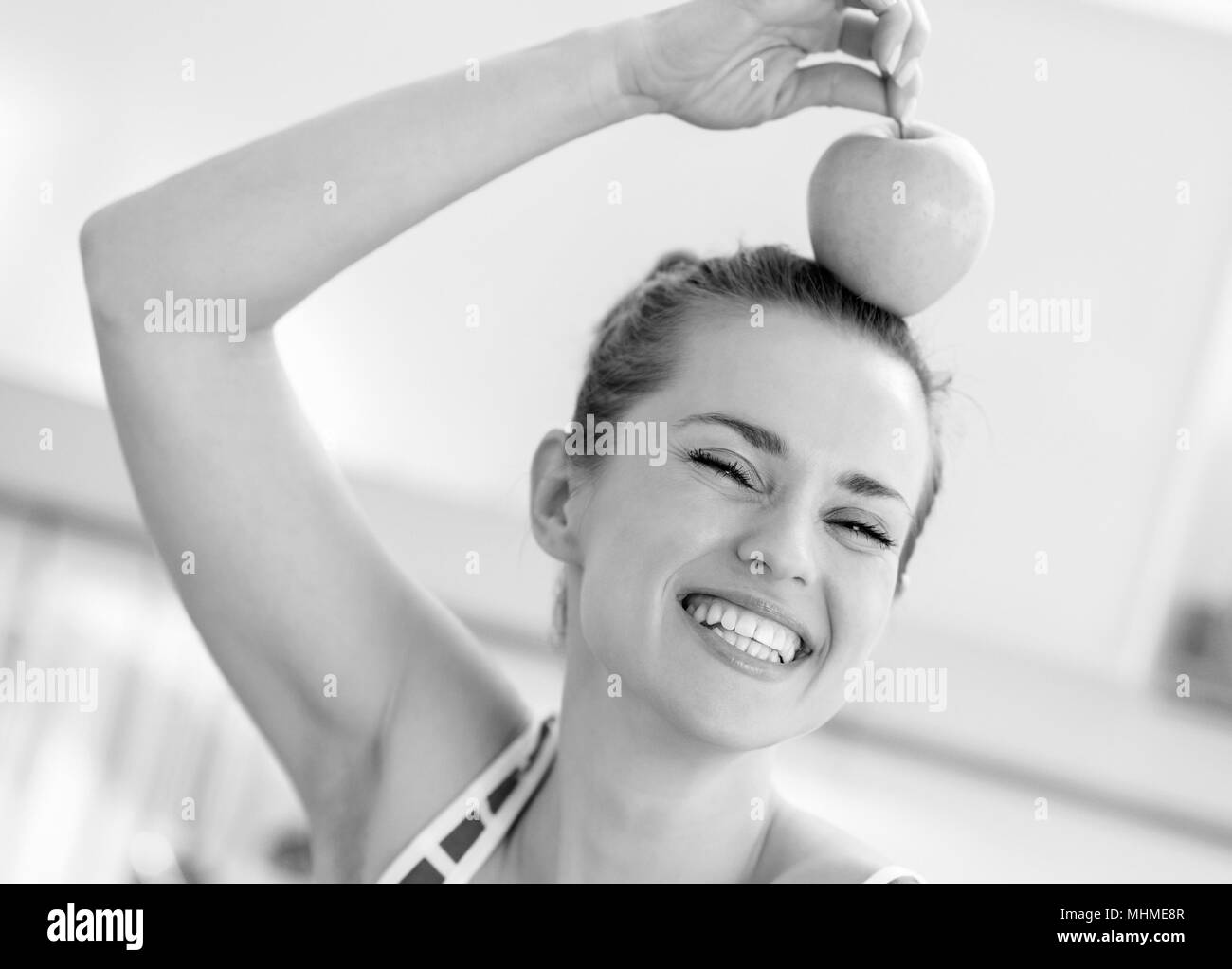 Female apple Black and White Stock Photos & Images - Alamy