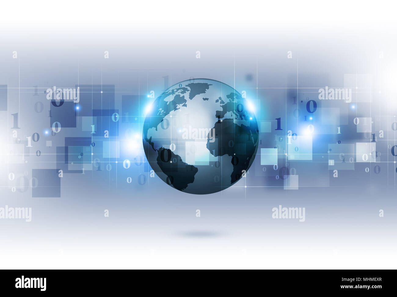 abstract binary code web technology communication blue background Stock Photo - Alamy