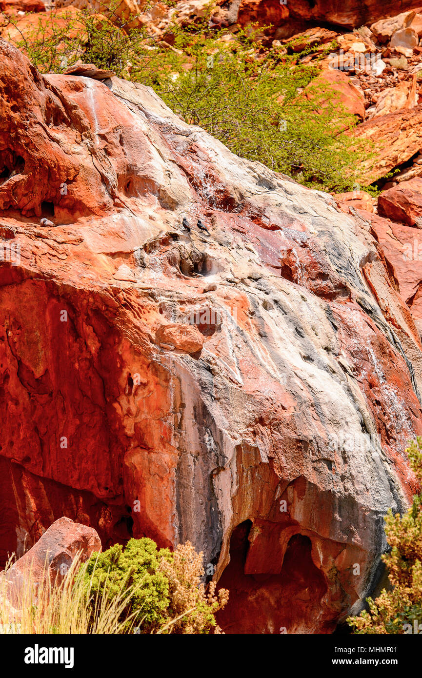 Landscape of the Rocks and nature of Twyfelfontein, Namibia Stock Photo ...
