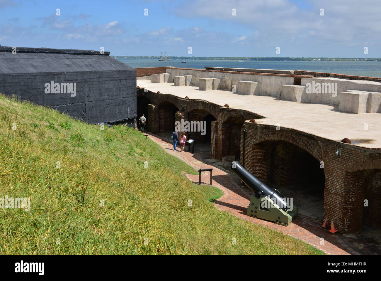The inner walls of Fort Sumter an American civil war fortress Stock ...