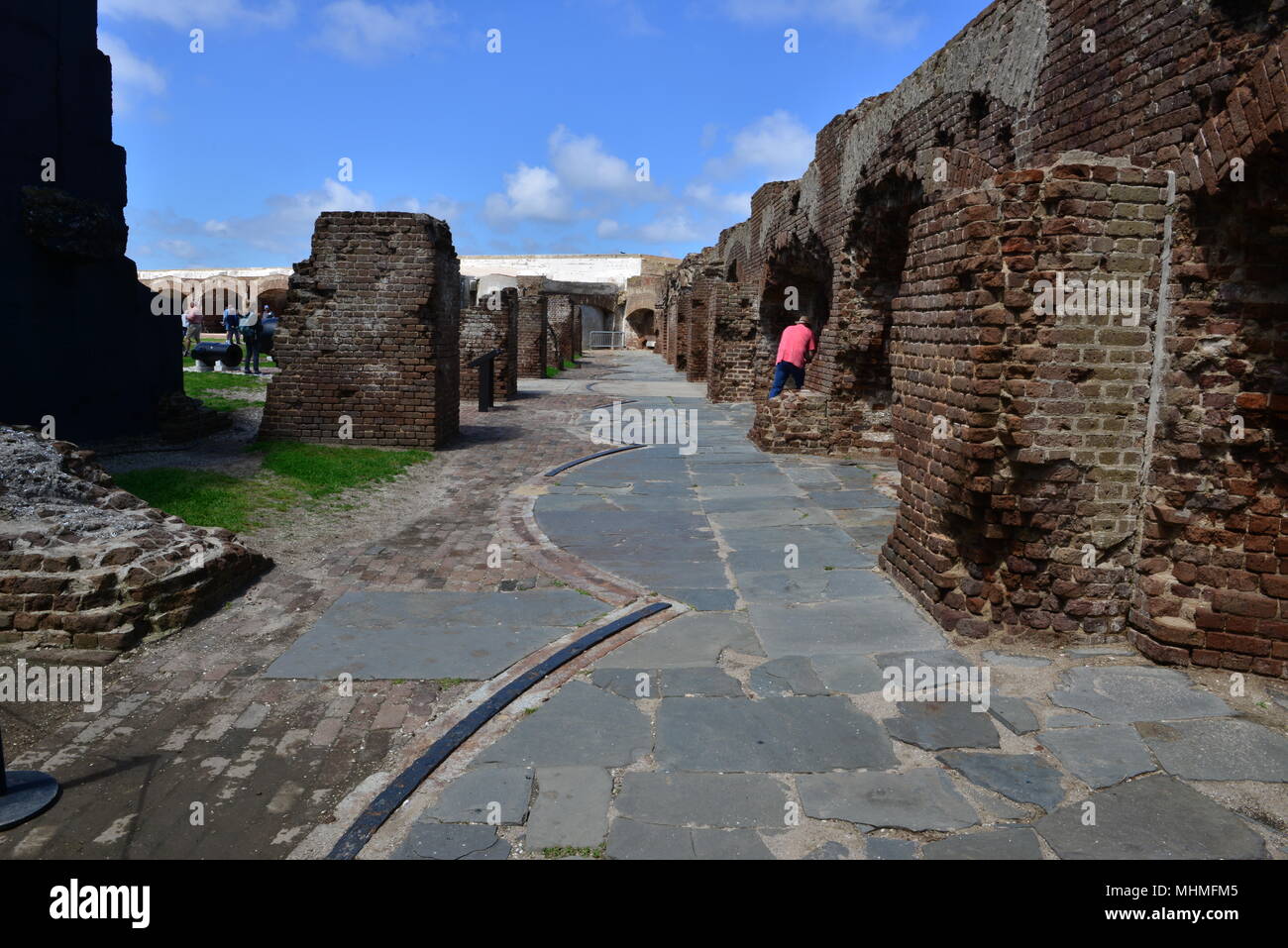 The inner walls of Fort Sumter an American civil war fortress Stock ...