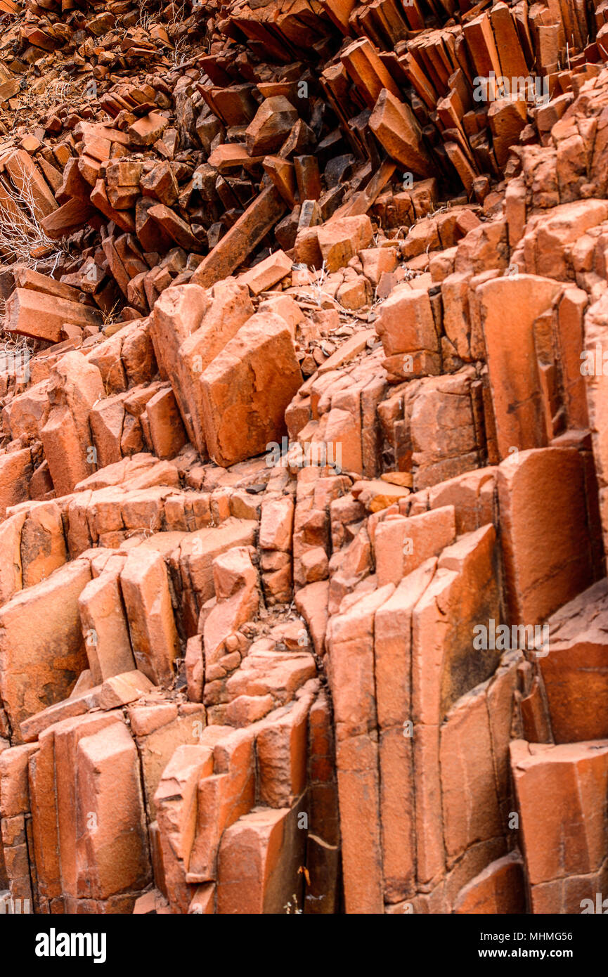 The Organ Pipes, Twyfelfontein, Damaraland, Namibia Stock Photo - Alamy