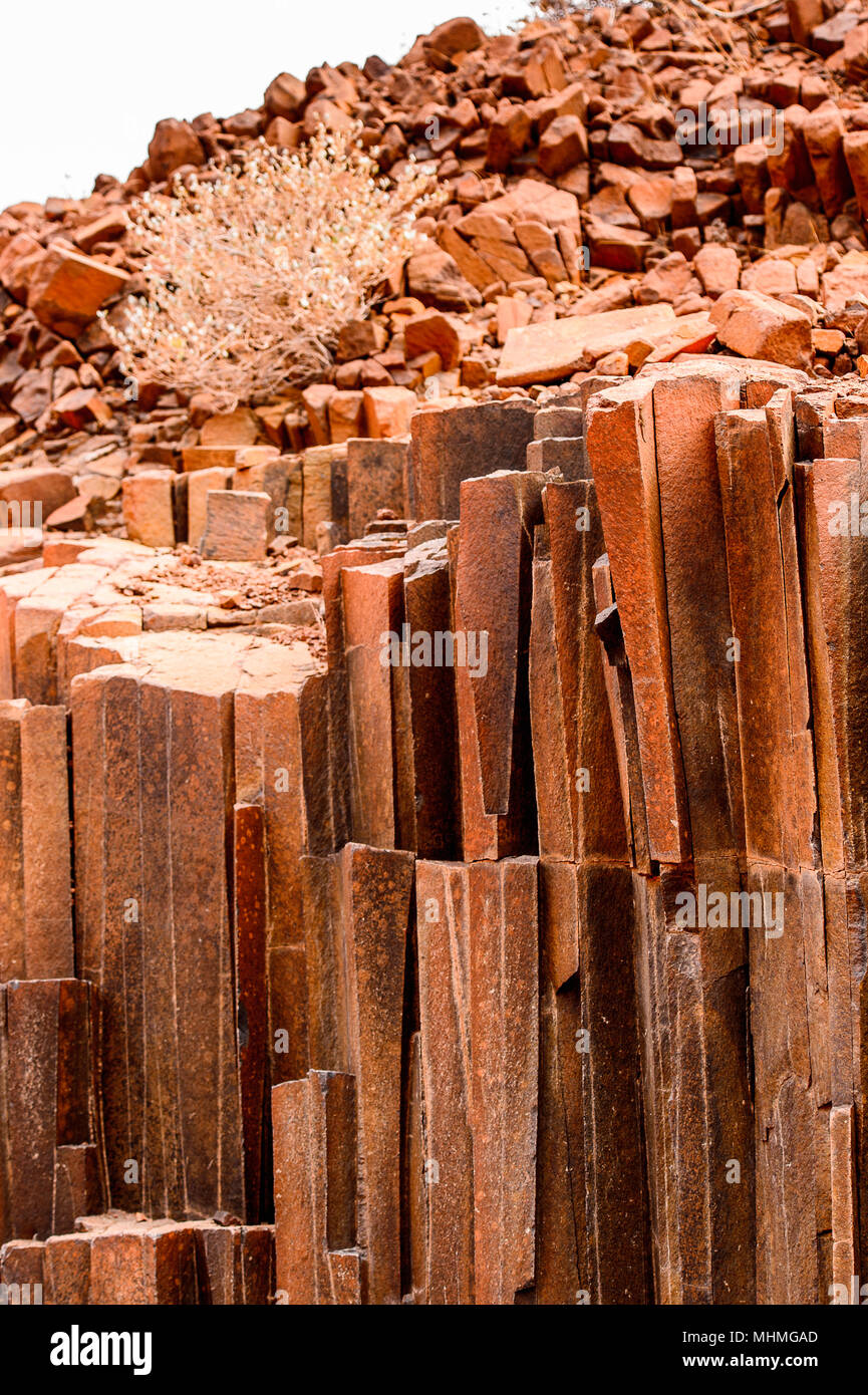 The Organ Pipes, Twyfelfontein, Damaraland, Namibia Stock Photo - Alamy