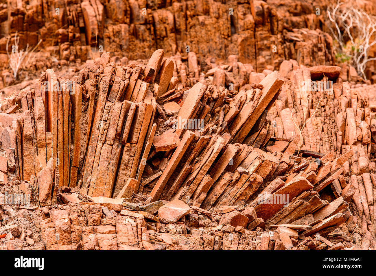 The Organ Pipes, Twyfelfontein, Damaraland, Namibia Stock Photo - Alamy