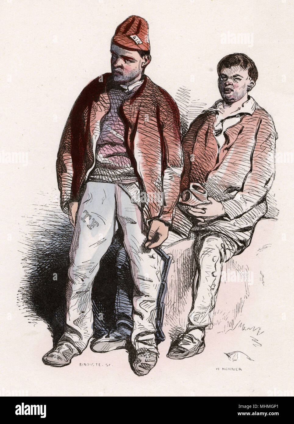 Prisoners: two French convicts Stock Photo - Alamy