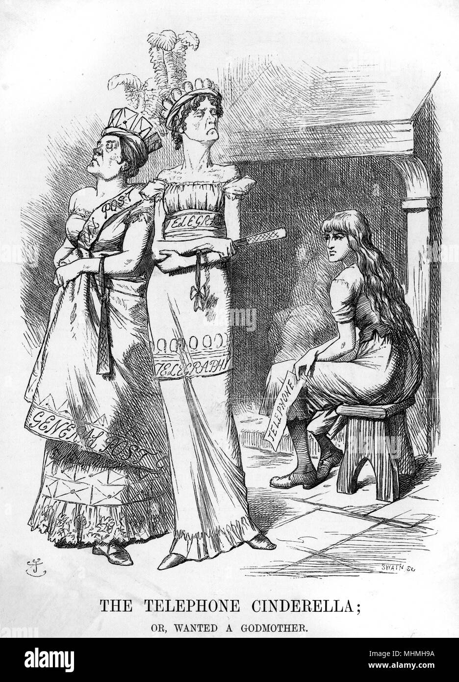 Cartoon, The Telephone Cinderella Stock Photo - Alamy