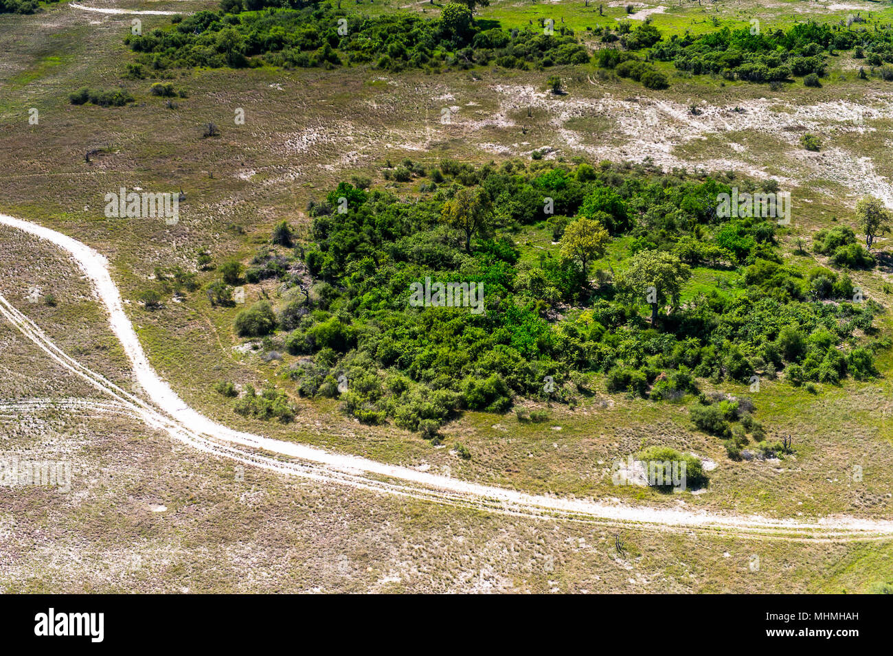 Aerial view of nature of Botswana, Africa Stock Photo - Alamy
