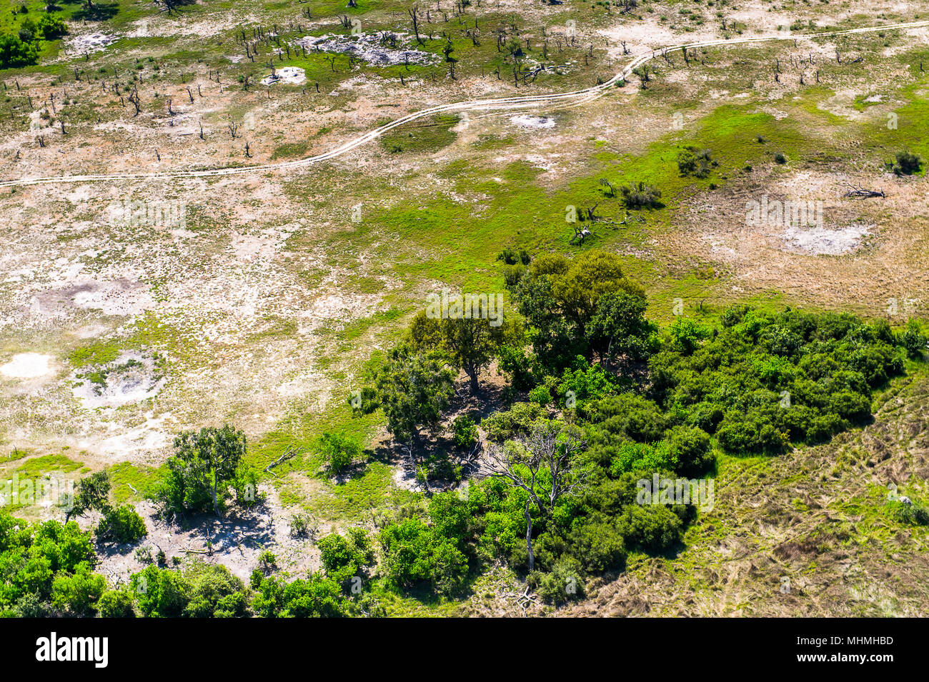 Aerial view of nature of Botswana, Africa Stock Photo - Alamy