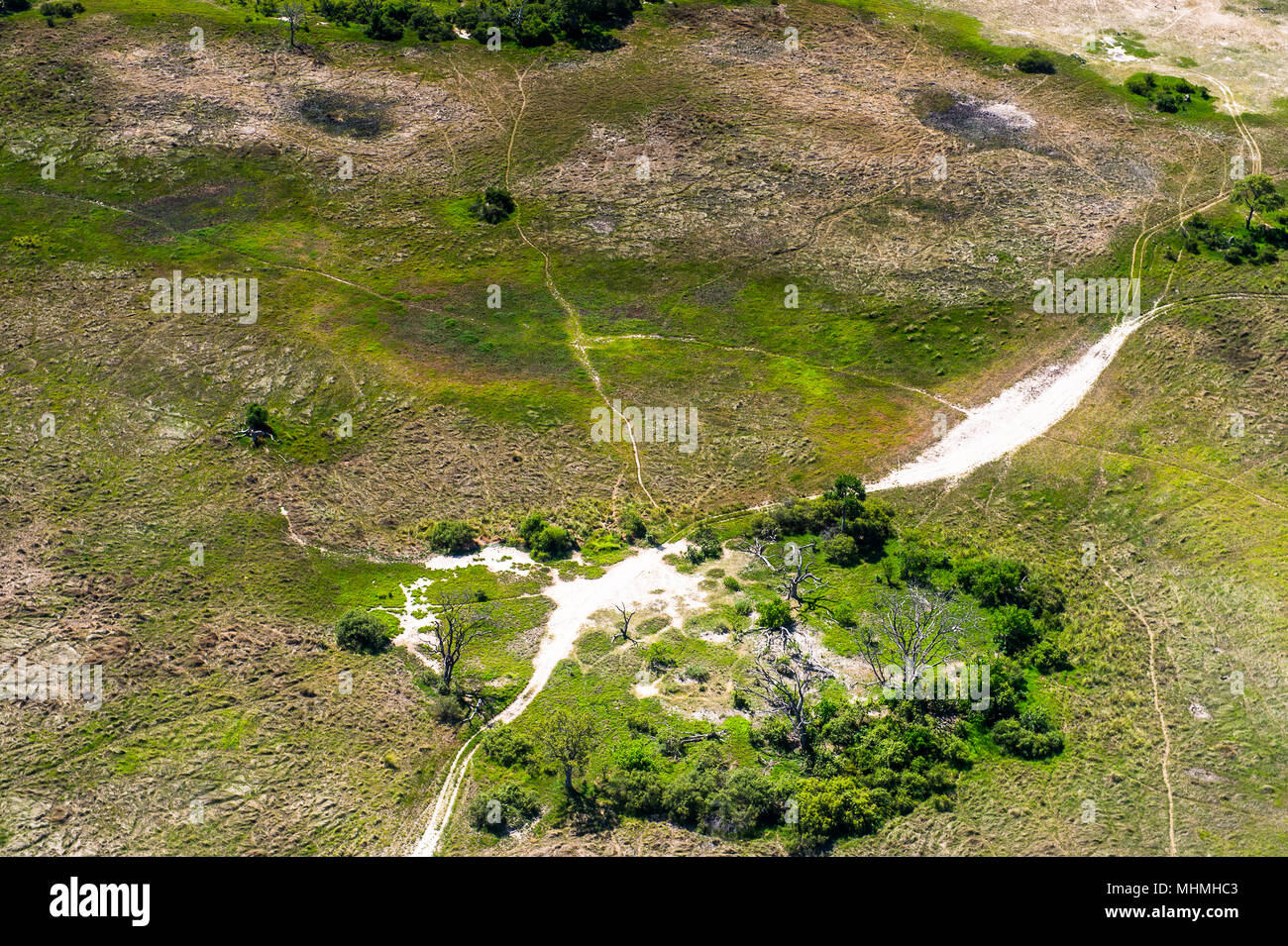 Aerial view of nature of Botswana, Africa Stock Photo - Alamy