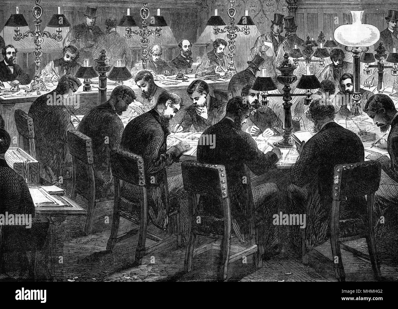 PARLIAMENT REPORTER ROOM Stock Photo - Alamy