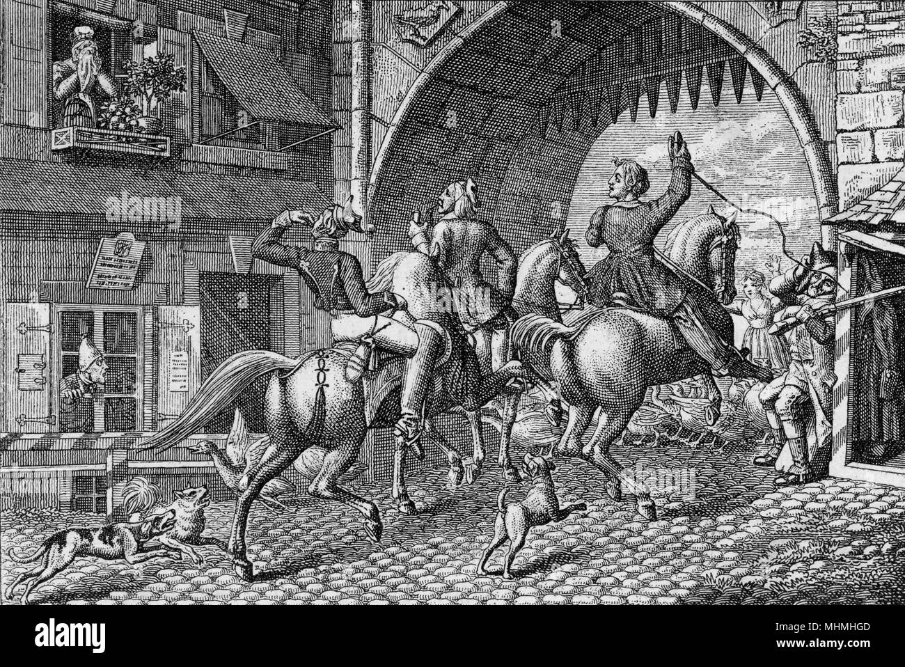 A town gate Black and White Stock Photos & Images - Alamy