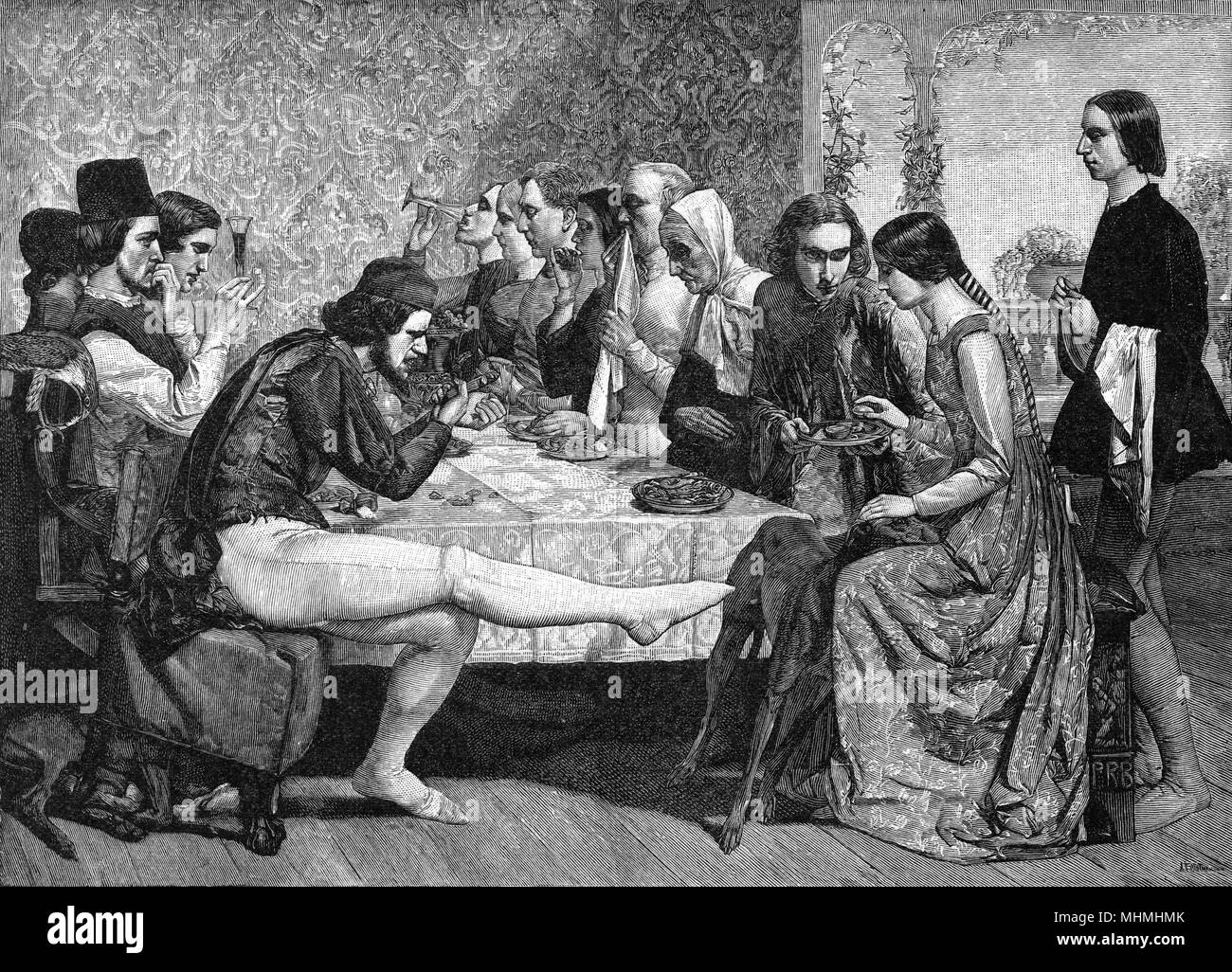 Medieval banquet painting hi-res stock photography and images - Alamy
