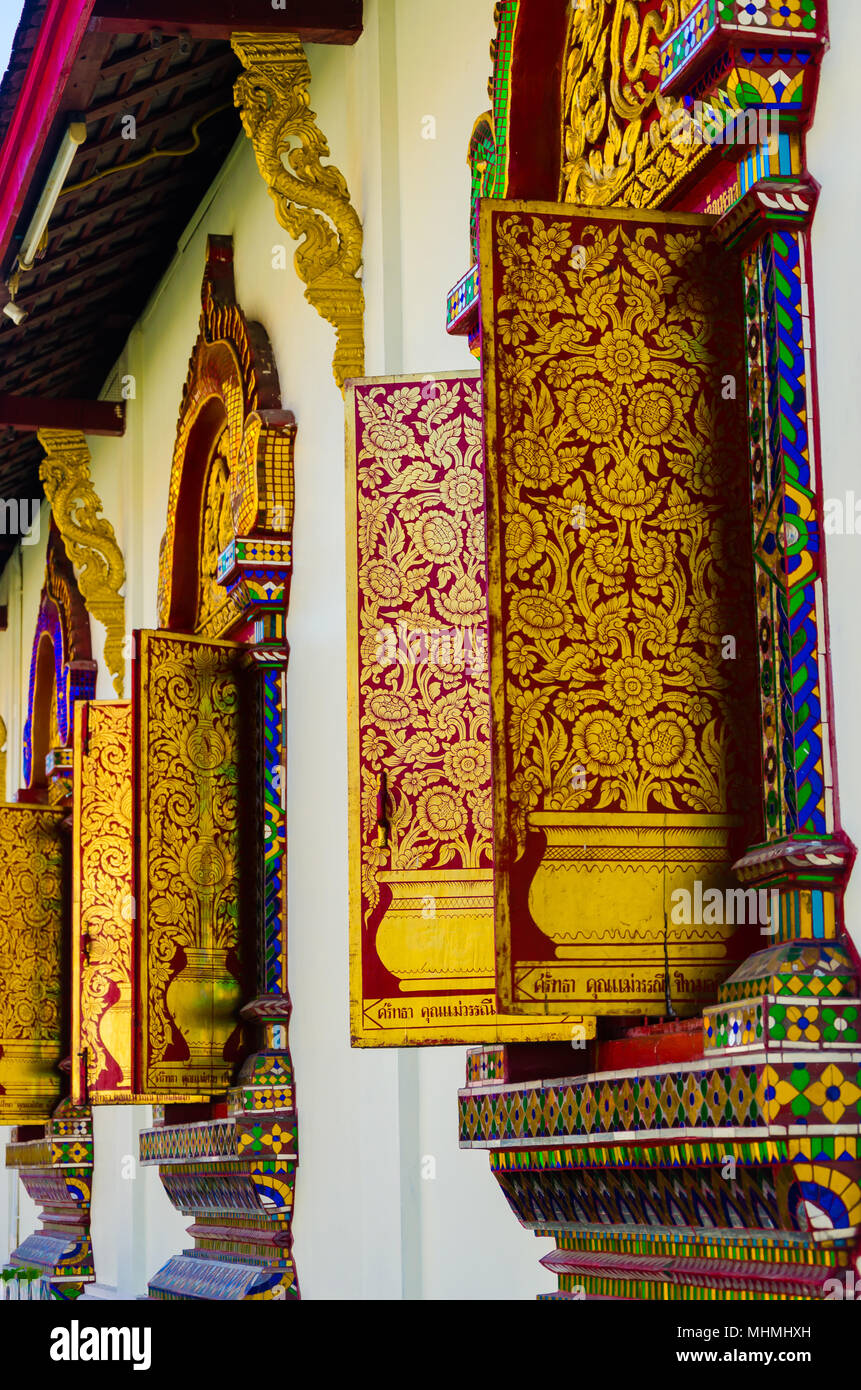 Traditional colour and artful window Stock Photo - Alamy