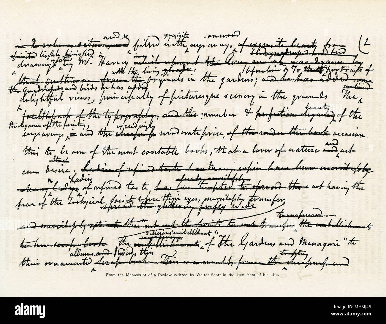 WALTER SCOTT'S WRITING Stock Photo - Alamy