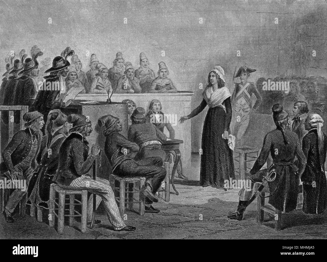 Marie Antoinette defends herself before the revolutionary tribunal ...