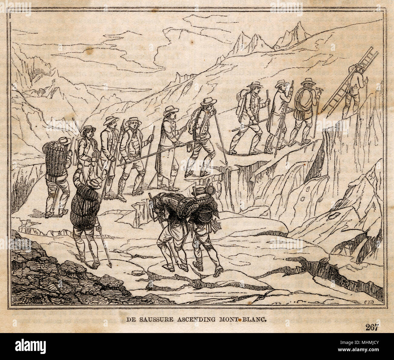 Climbing alps saussure hi-res stock photography and images - Alamy