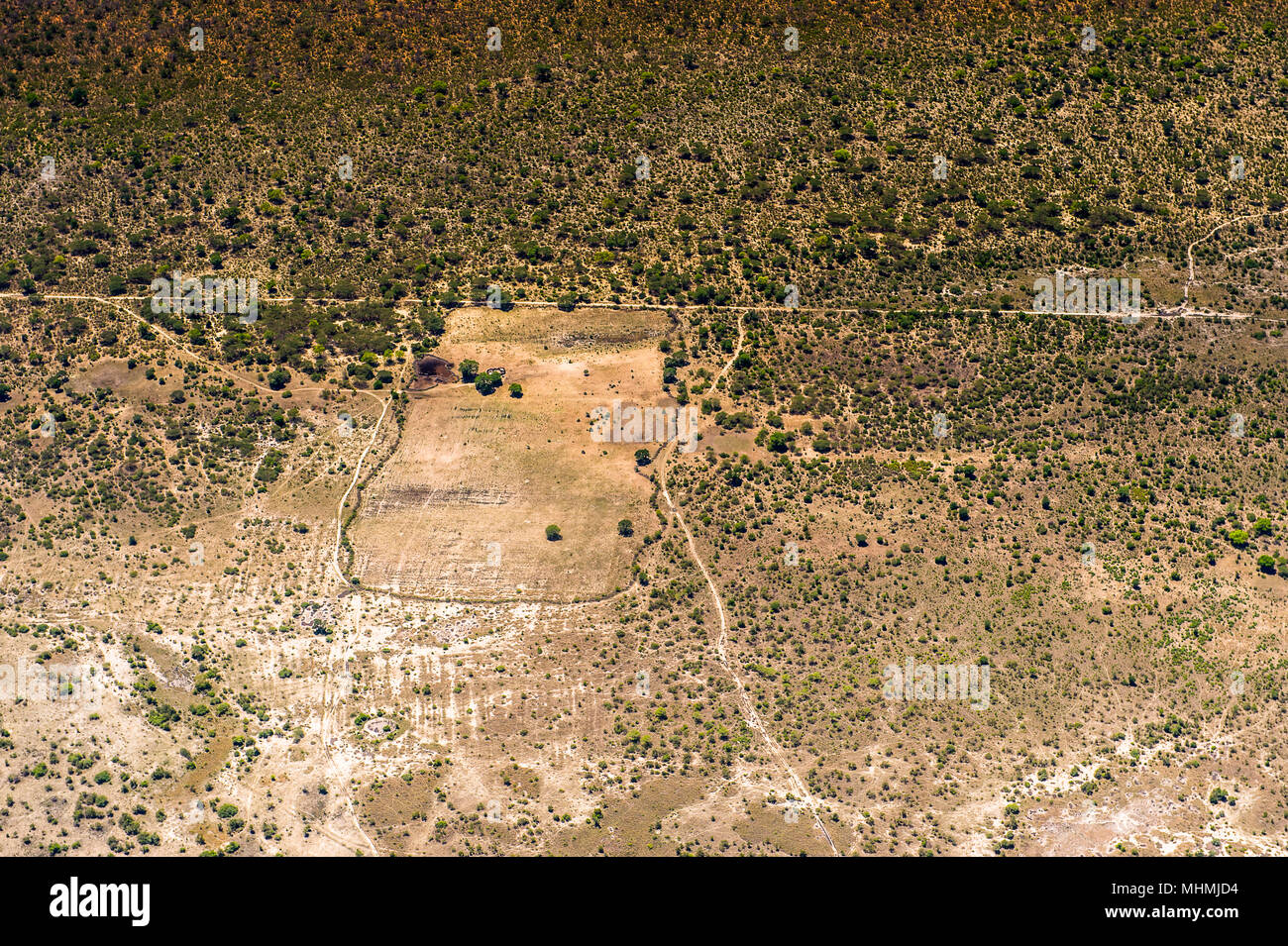 Aerial view Botswana Stock Photo - Alamy
