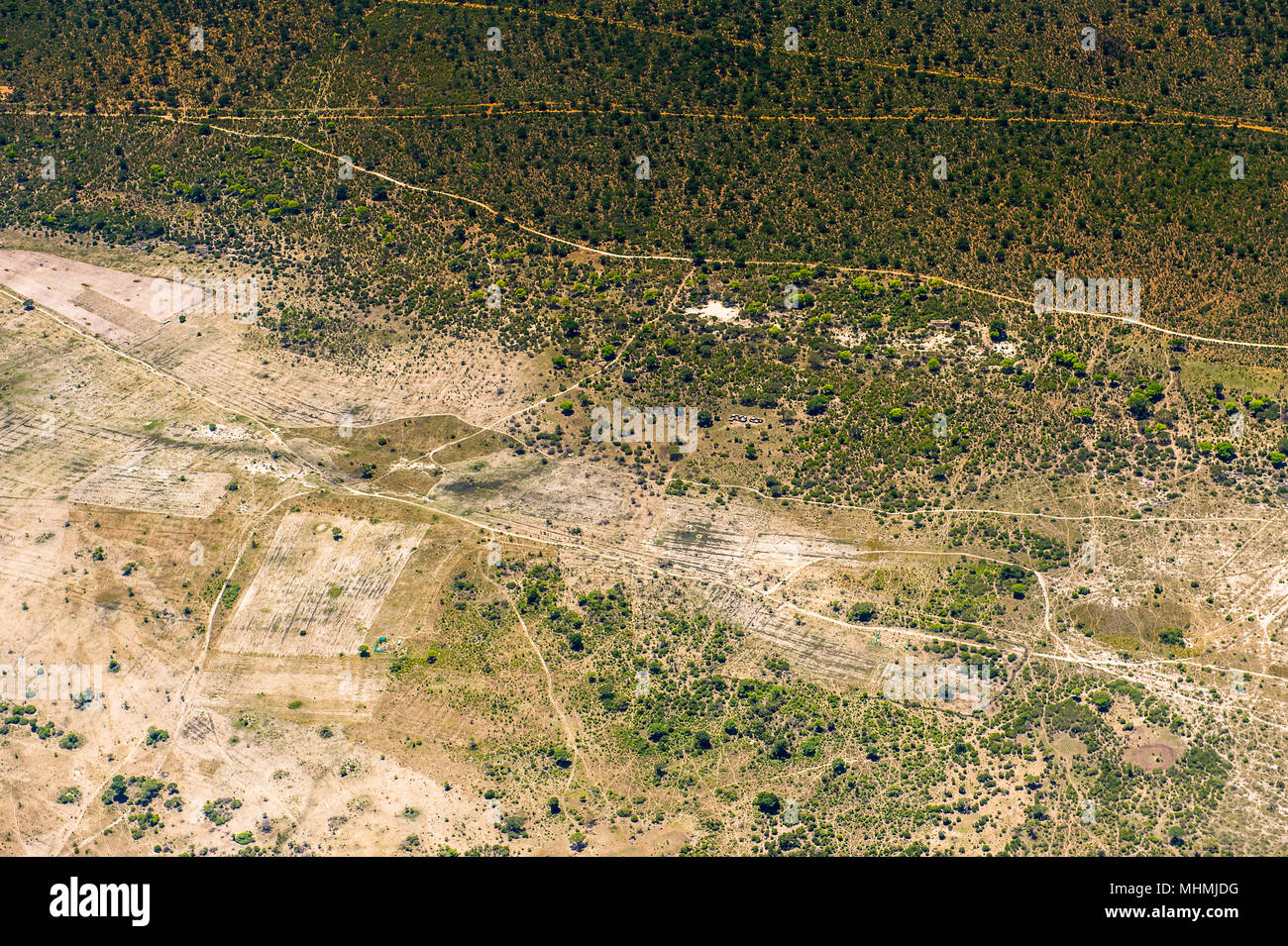 Aerial view Botswana Stock Photo - Alamy
