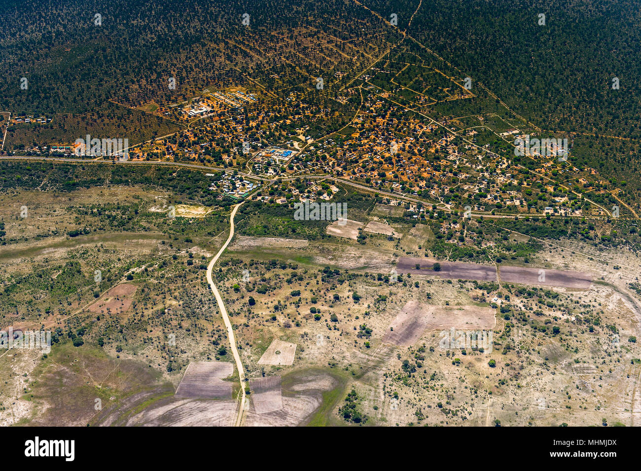 Aerial view Botswana Stock Photo - Alamy