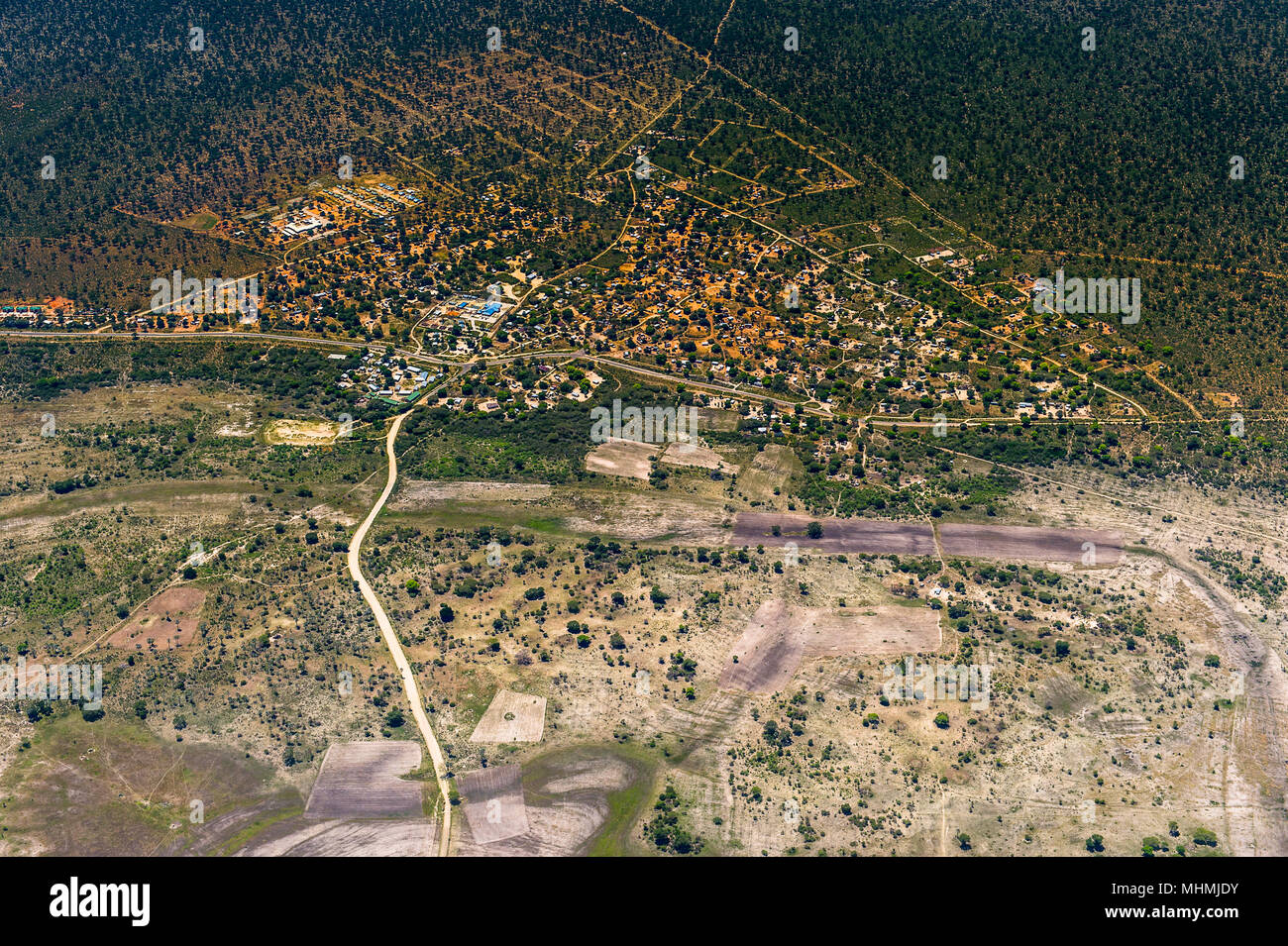 Aerial view Botswana Stock Photo - Alamy