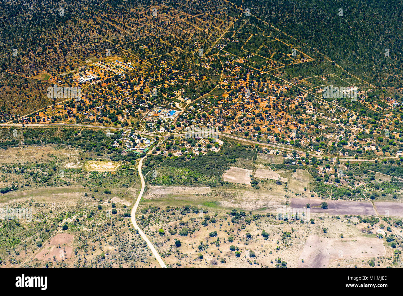 Aerial view Botswana Stock Photo - Alamy