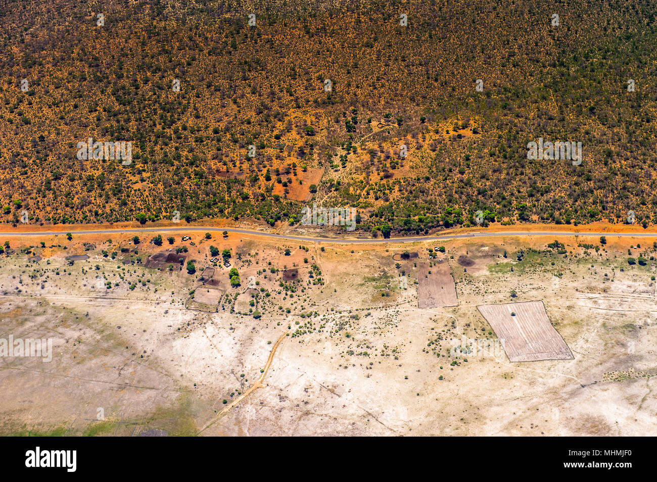 Aerial view Botswana Stock Photo - Alamy