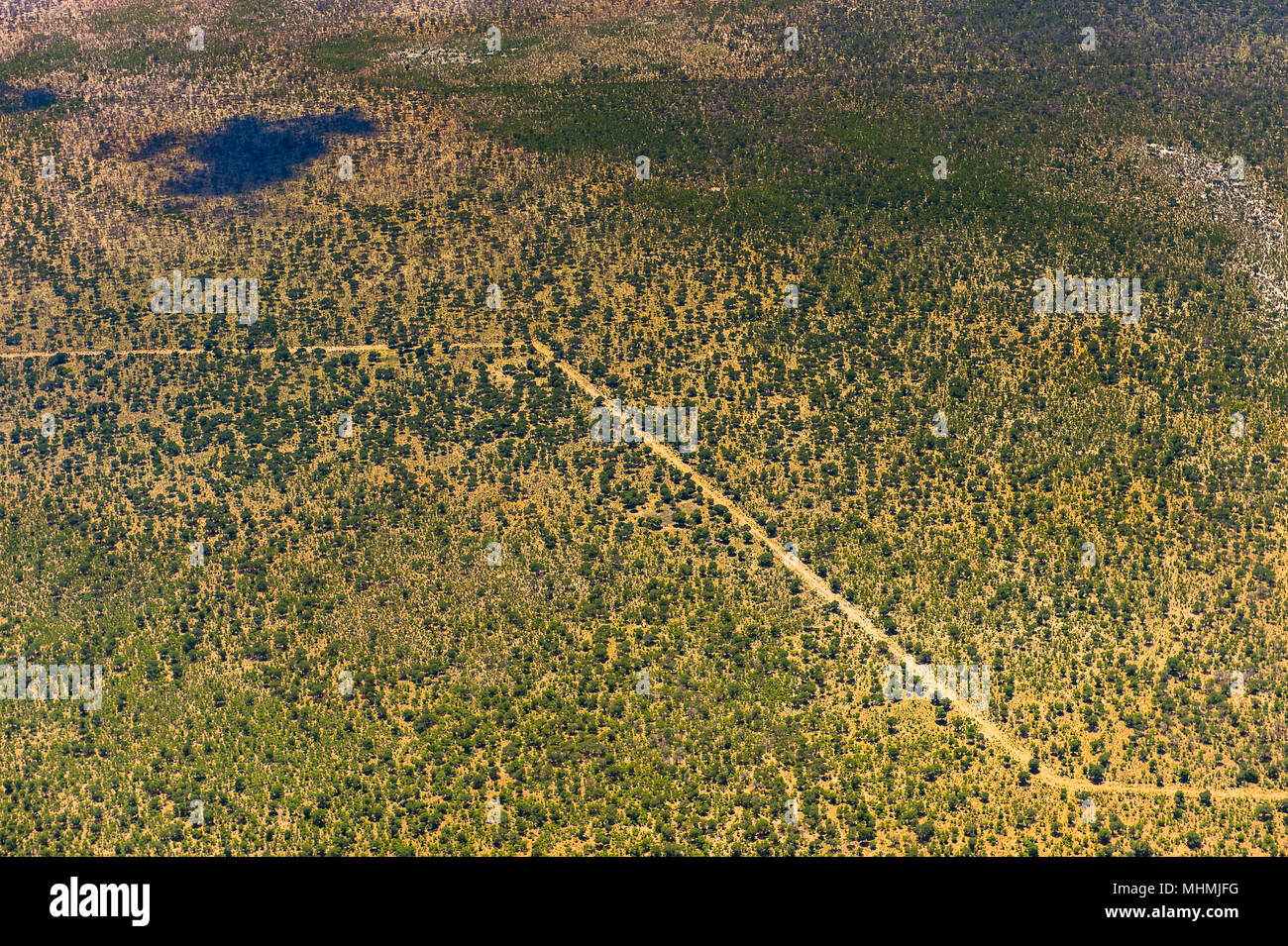 Aerial view Botswana Stock Photo - Alamy