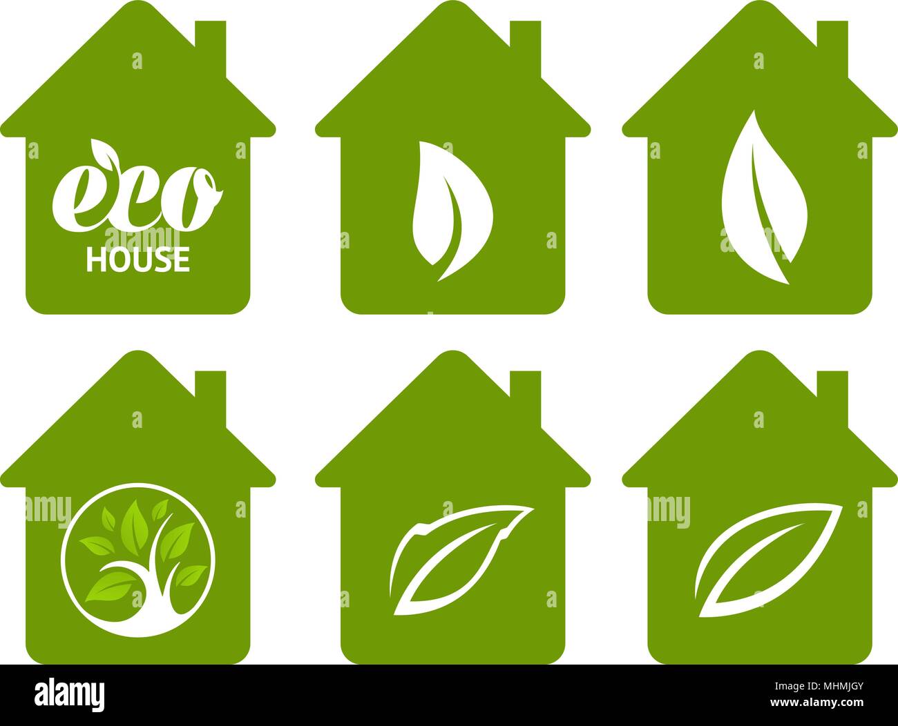 Icon set. Eco house Stock Vector Image & Art - Alamy