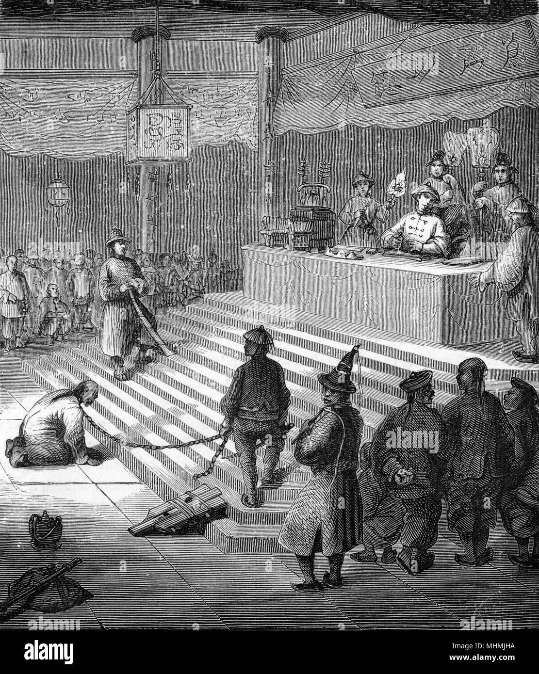 Chinese court, early 19th century Stock Photo - Alamy