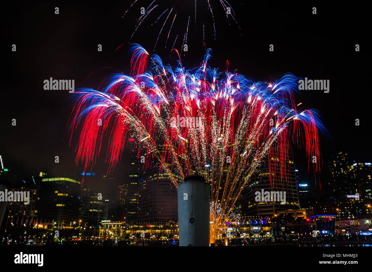 Fireworks celebration at Darling Harbour Sydney Stock Photo - Alamy