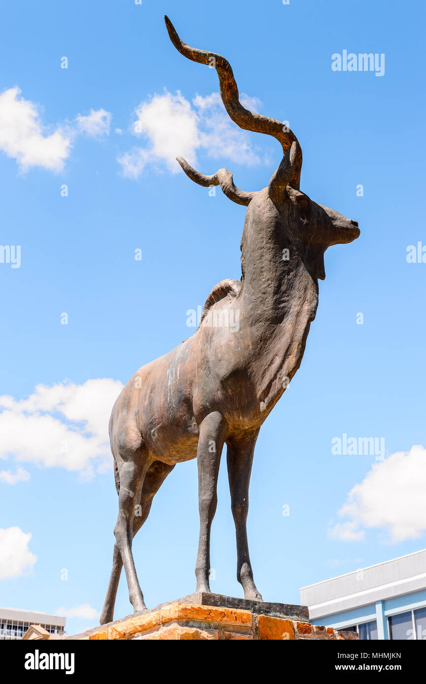 Antelope monument of Windhoek, Namibia Stock Photo - Alamy