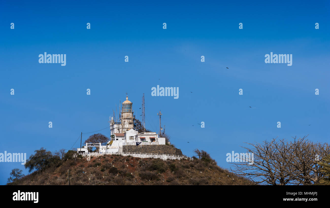 lamp post on the rock in Senegal Stock Photo - Alamy