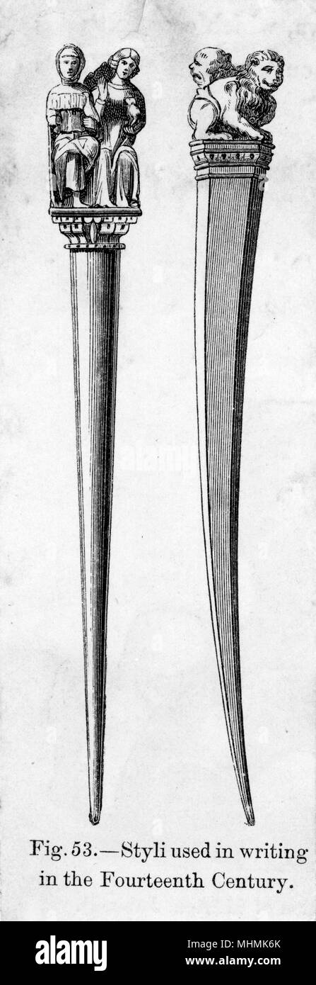 14TH CENTURY STYLI Stock Photo - Alamy