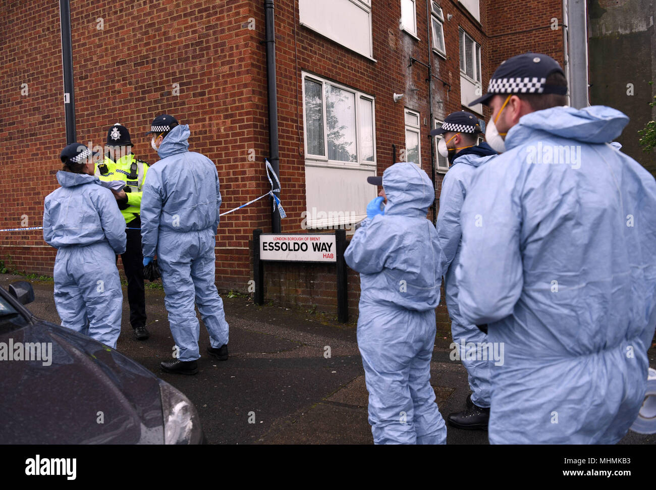 Police activity near in Queensbury, north-west London, after a man was ...