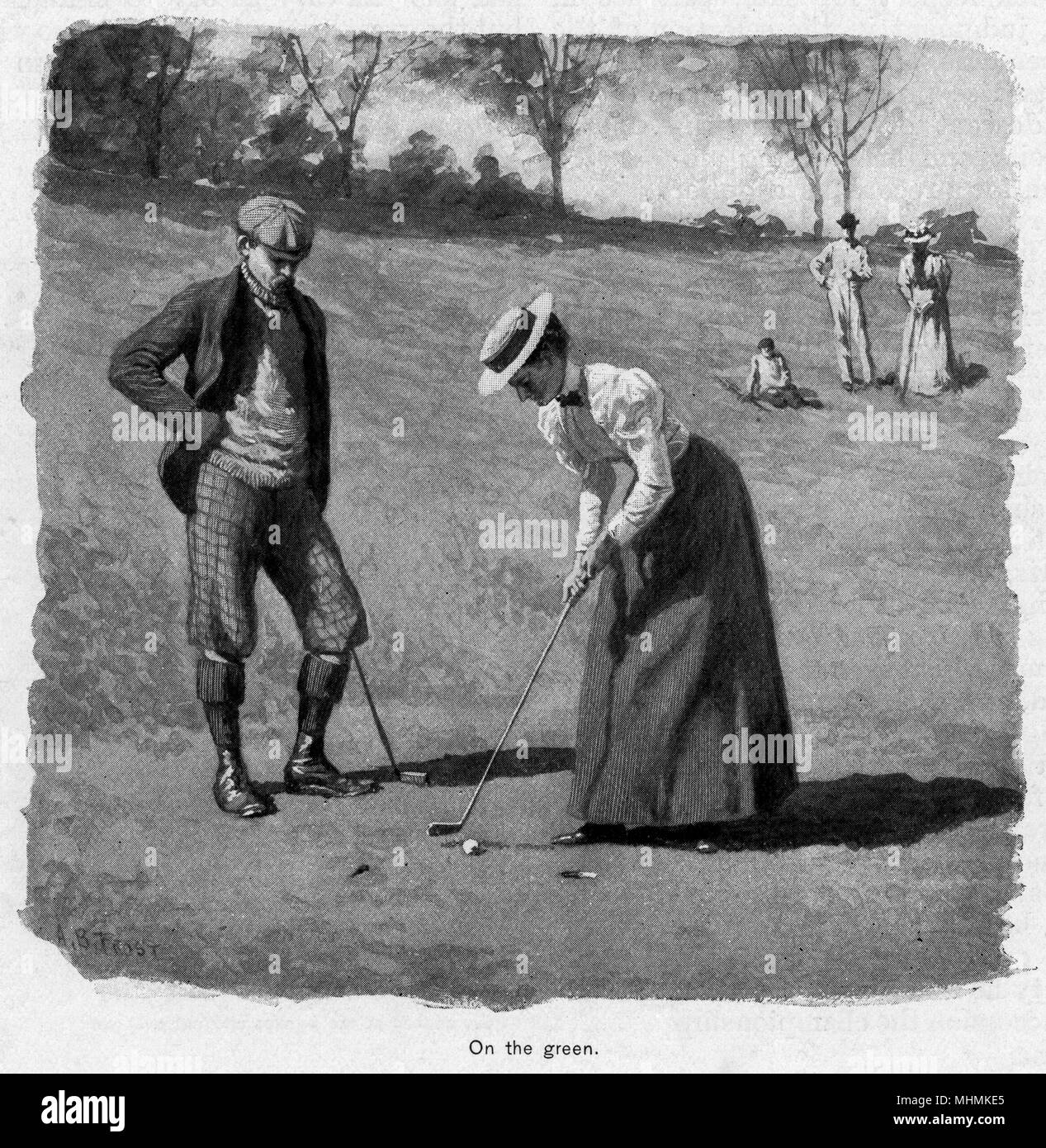 Golf lady Black and White Stock Photos & Images - Alamy