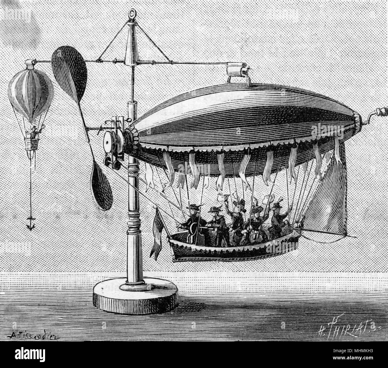 MODEL AIRSHIP 1887 Stock Photo - Alamy