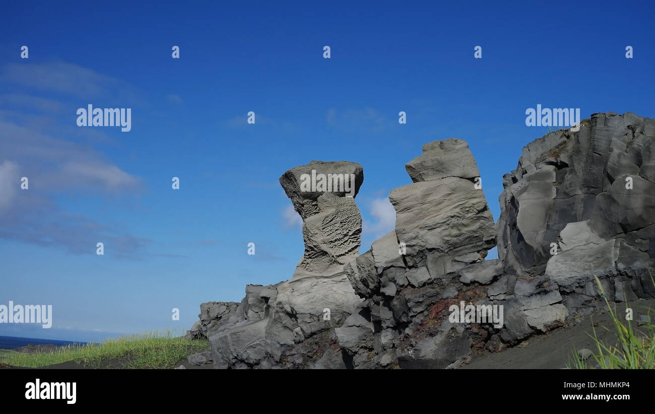 Rock landscape near the bridge between continents , Reykjanes Stock ...