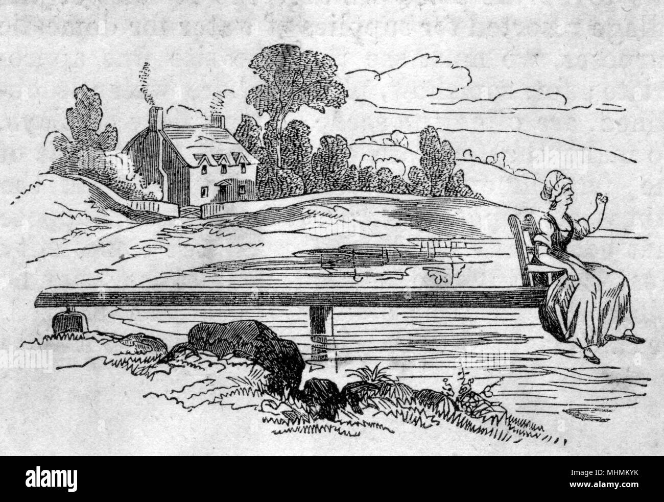 Ducking stool punishment Black and White Stock Photos & Images - Alamy